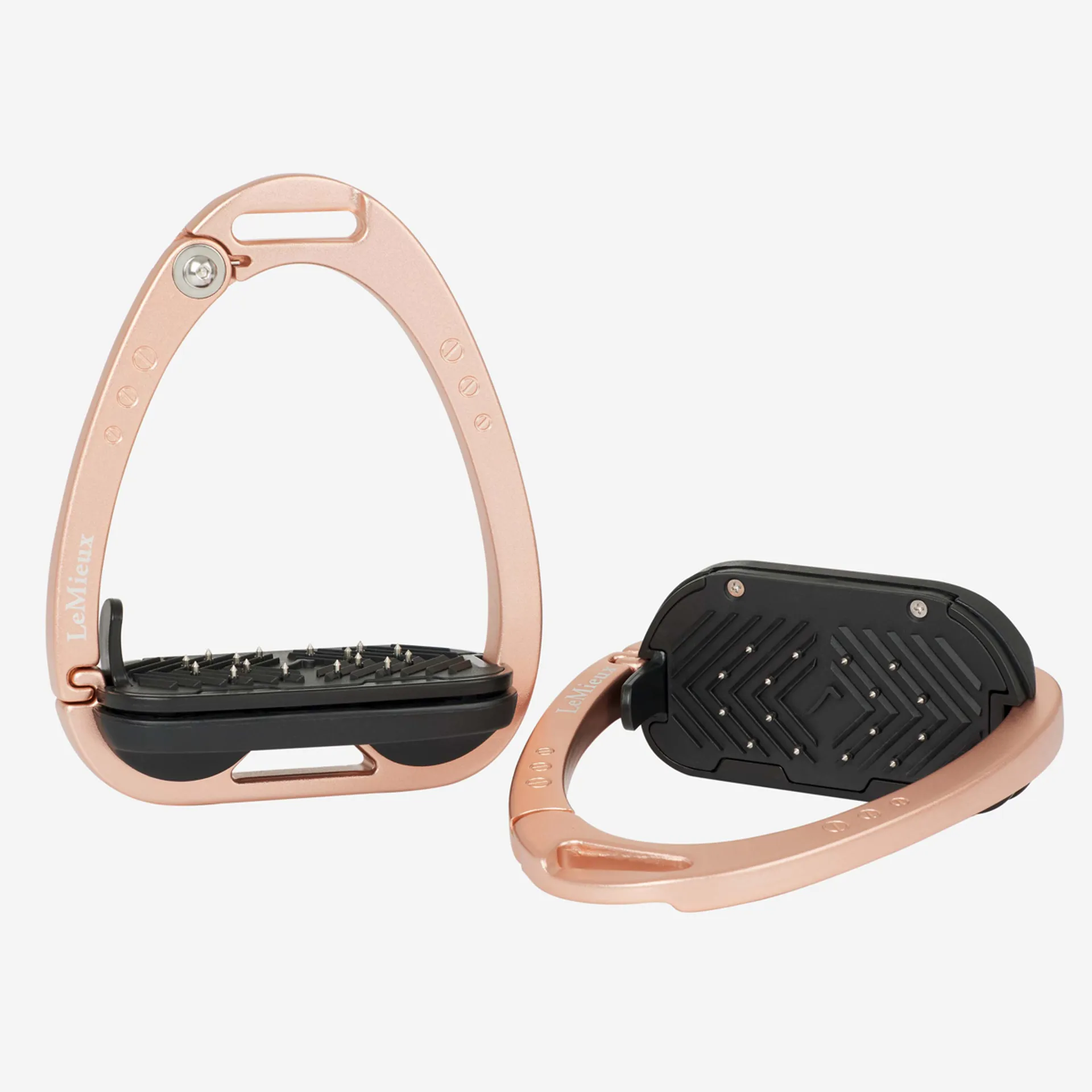 LeMieux Vector Control Flat Safety Stirrups - Rose Gold