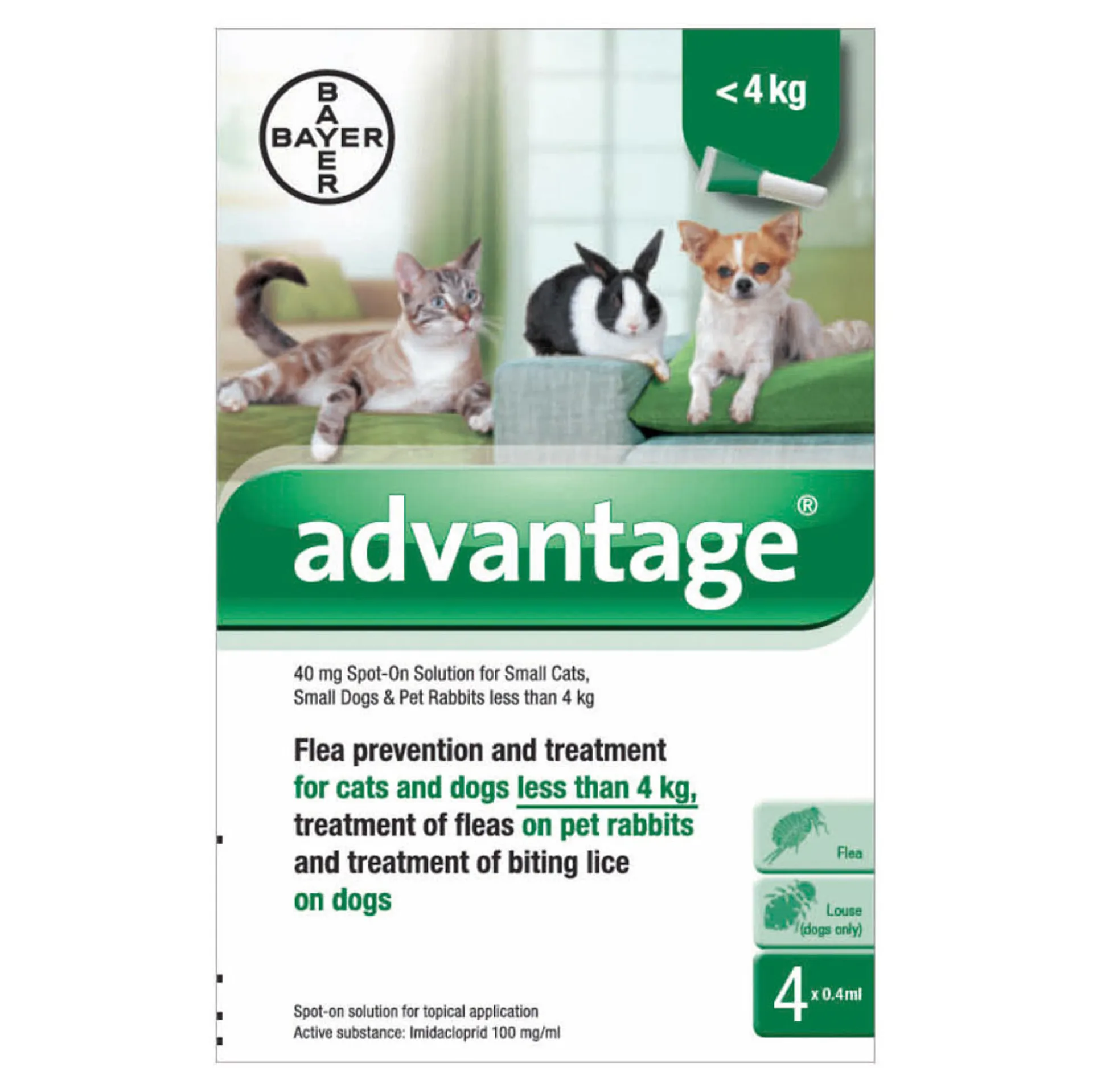 Advantage Spot-On Flea Treatment for Cats and Rabbits