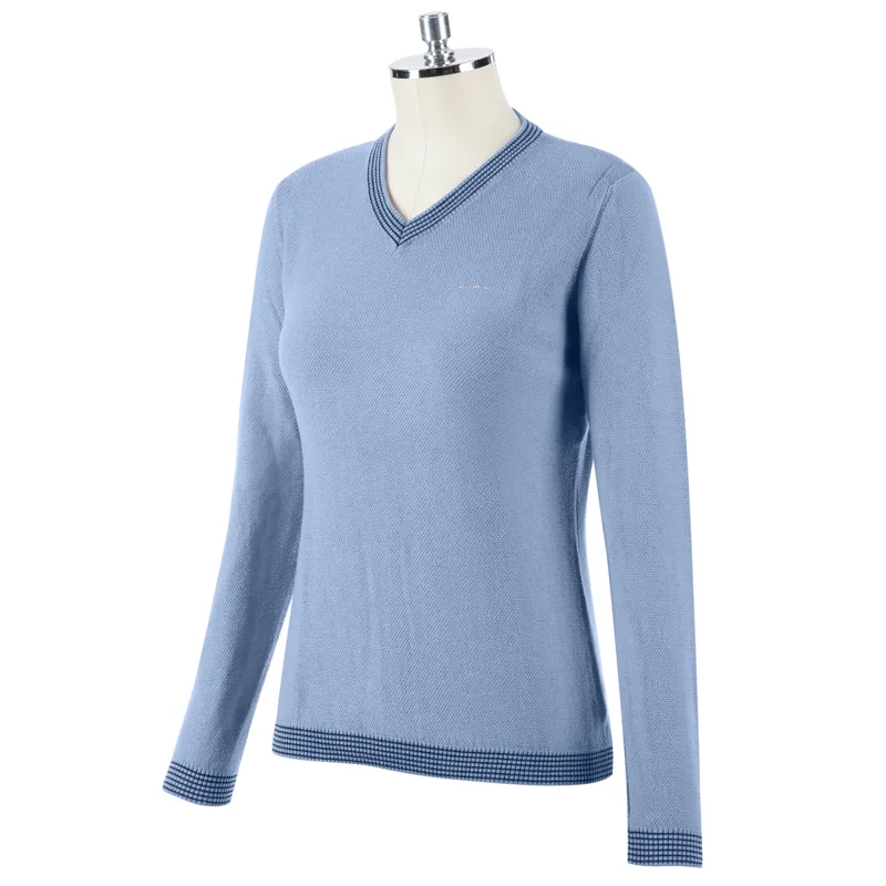 Animo Solima Ladies V-Neck Sweater - Nettuno Blue