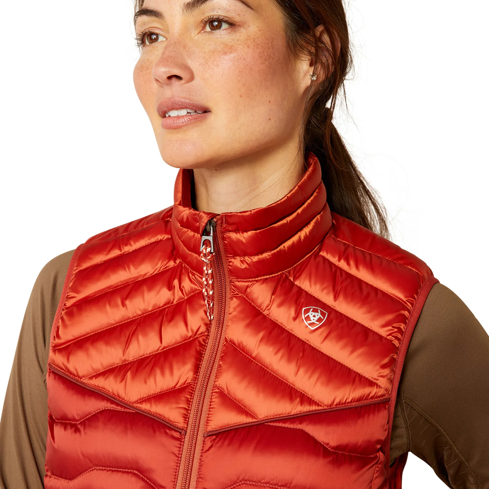 Ariat Ideal Down Ladies Vest Gilet - Red Ochre/Burnt Brick