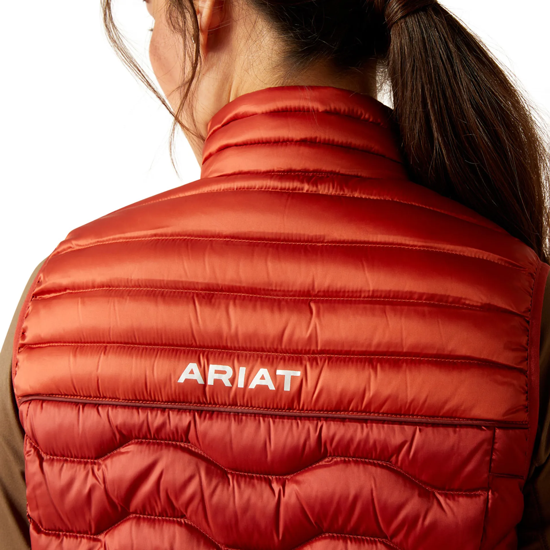 Ariat Ideal Down Ladies Vest Gilet - Red Ochre/Burnt Brick