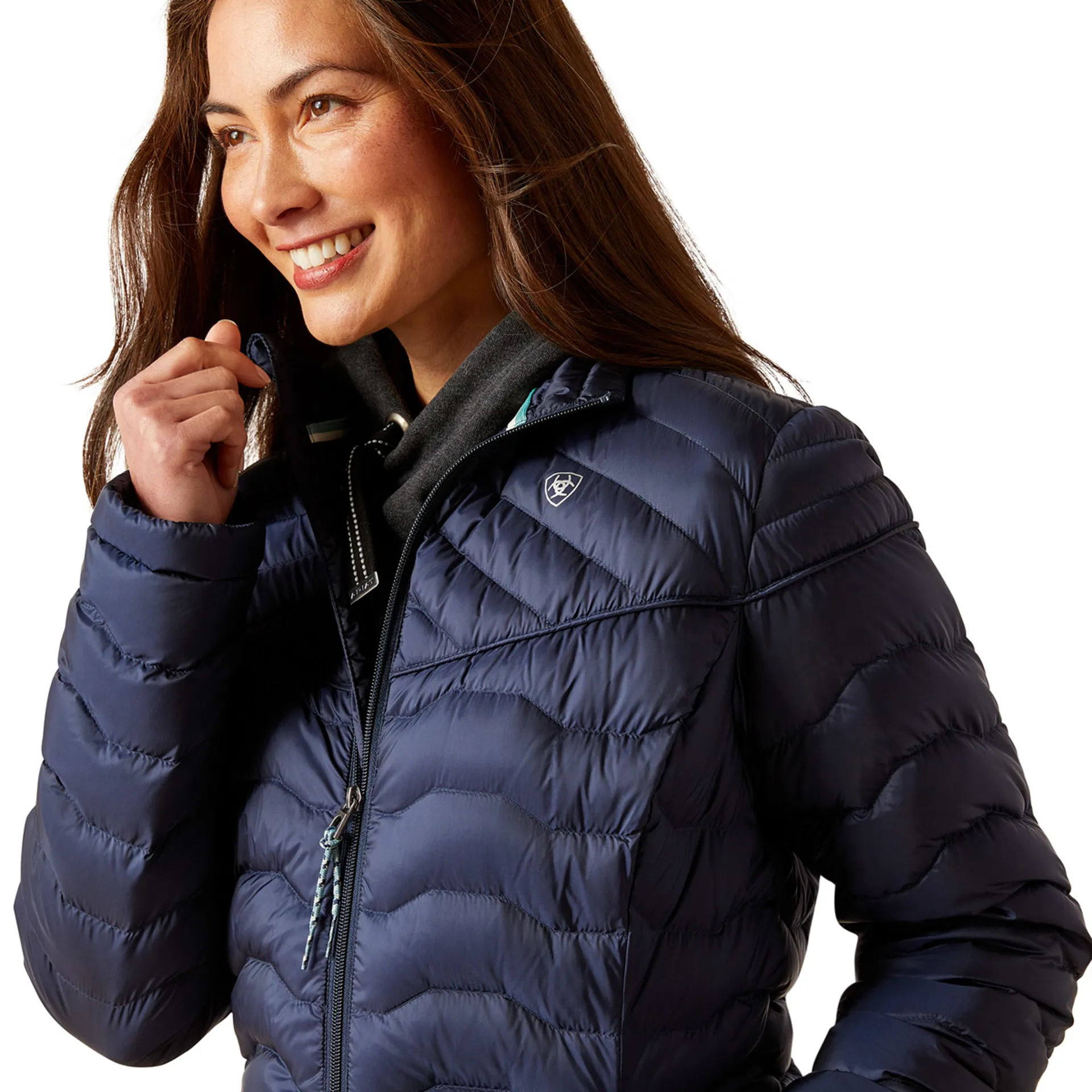 Ariat Ideal Down Ladies Long Jacket - Navy