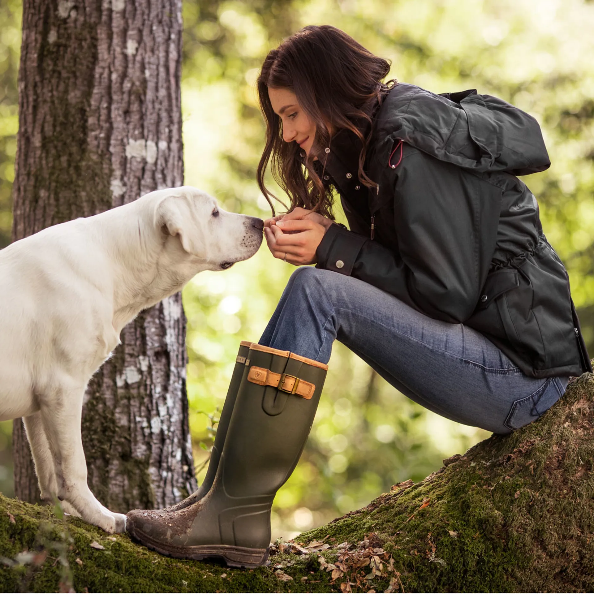 Ariat Burford Ladies Wellies - Olive Green