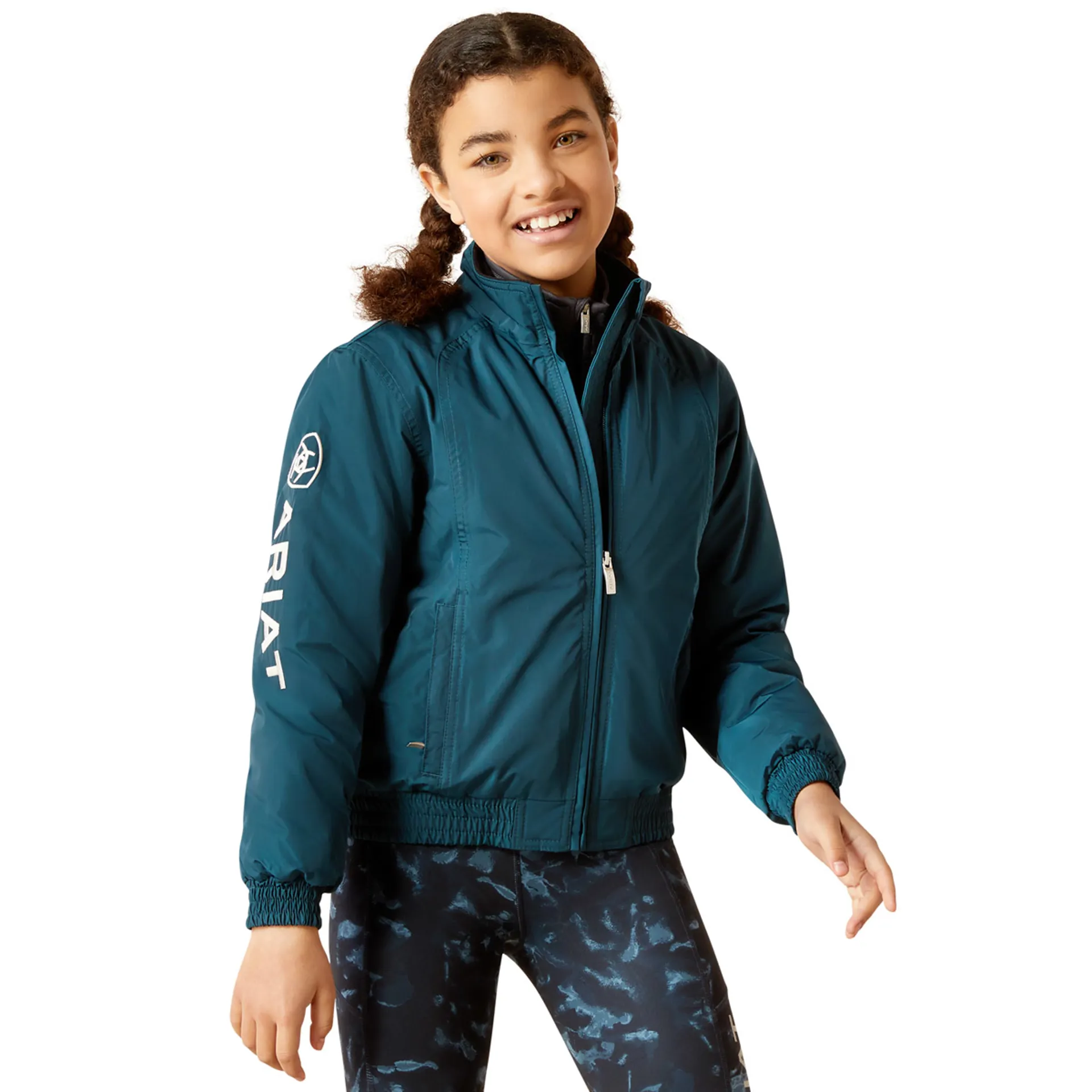 Ariat Youth Waterproof Stable Team Blouson Jacket Reflecting Pond
