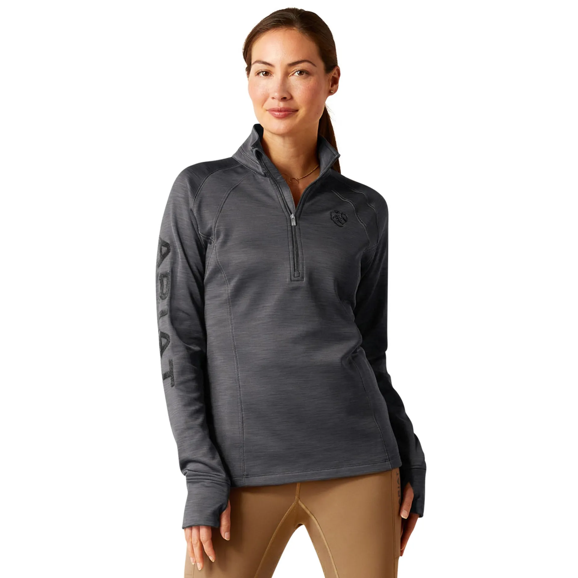 Ariat Tek Team 1/4 Zip Ladies Top - Ebony