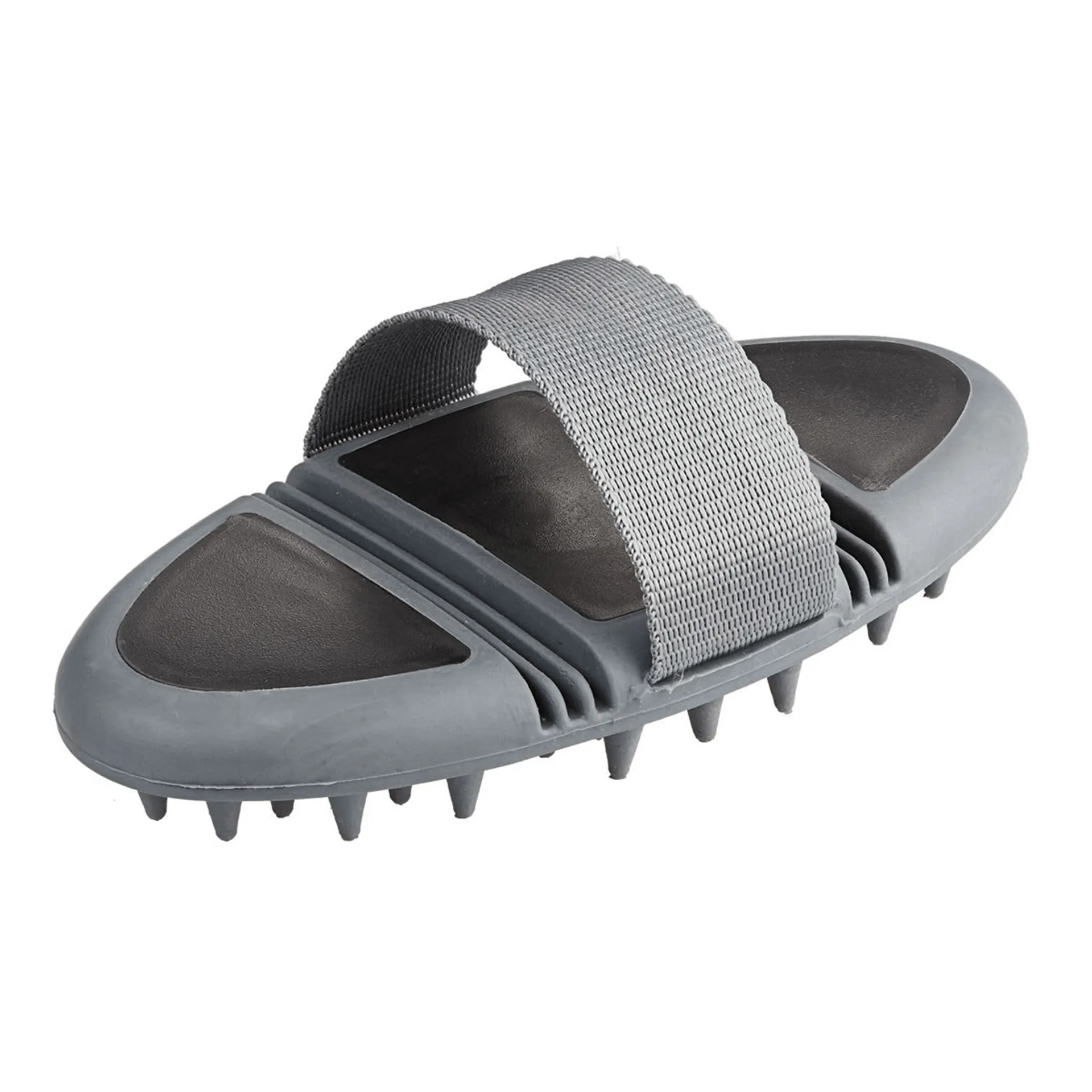 Bitz Contour Rubber Curry Comb - Black/Grey