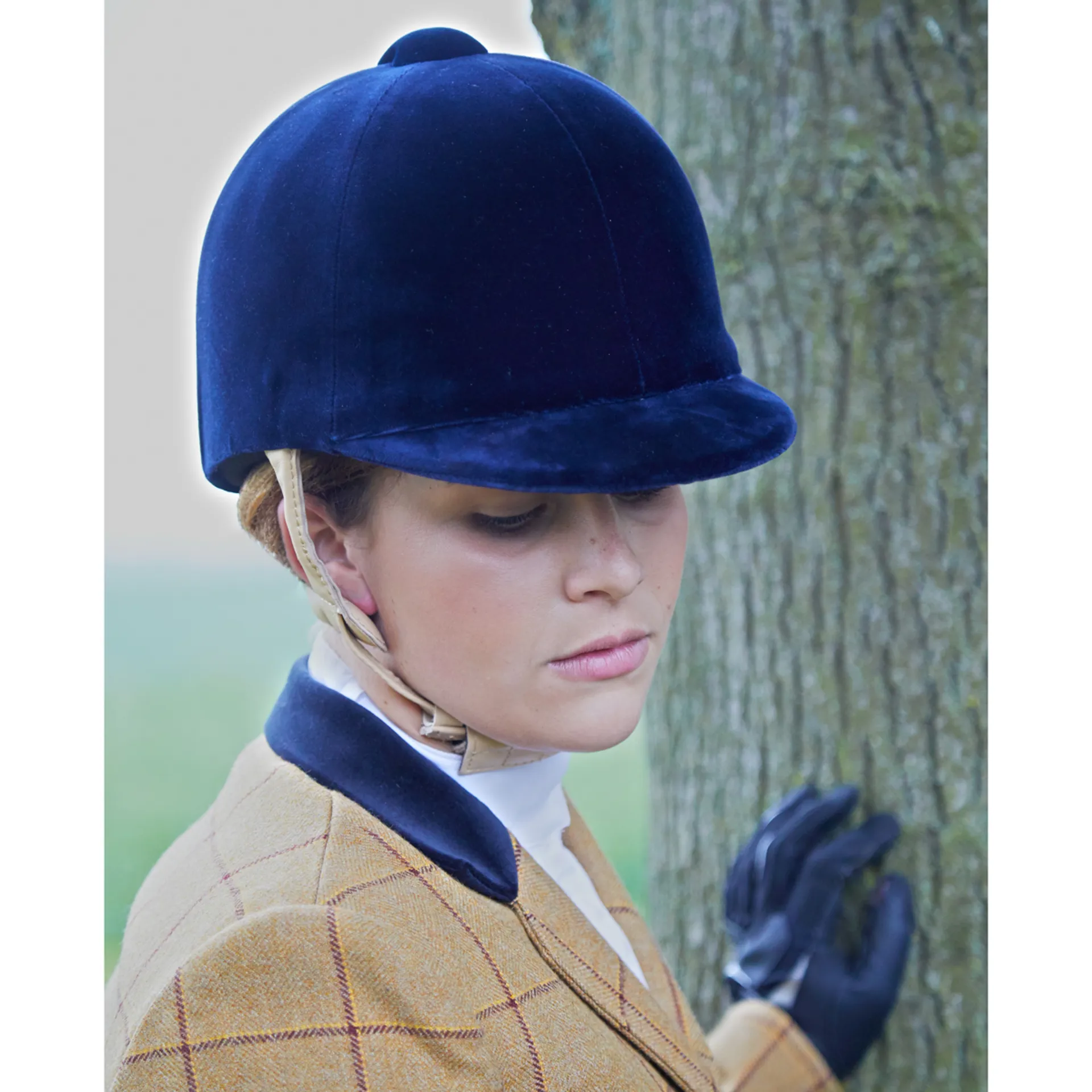 Champion CPX Supreme Velvet Riding Hat - Navy