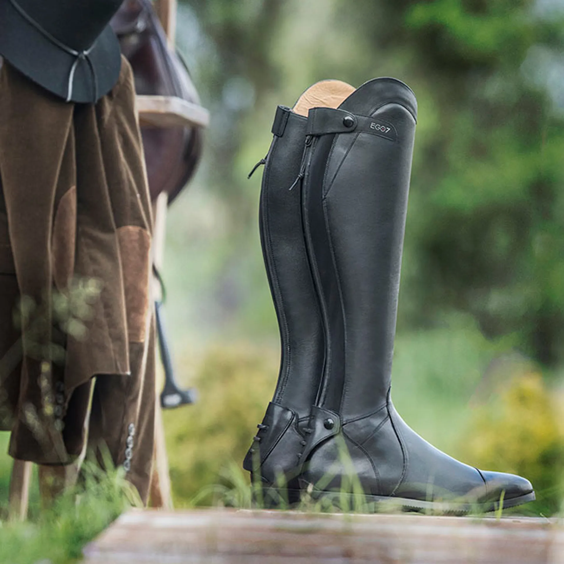 EGO7 Aries Unlaced Tall Riding Boots - Black