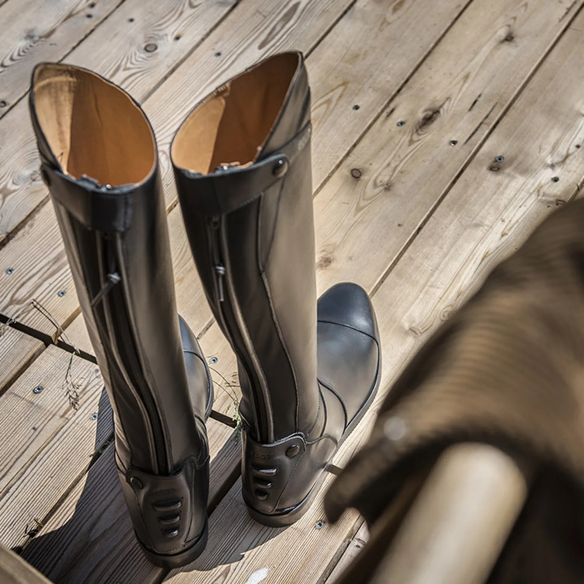 EGO7 Aries Unlaced Tall Riding Boots - Black