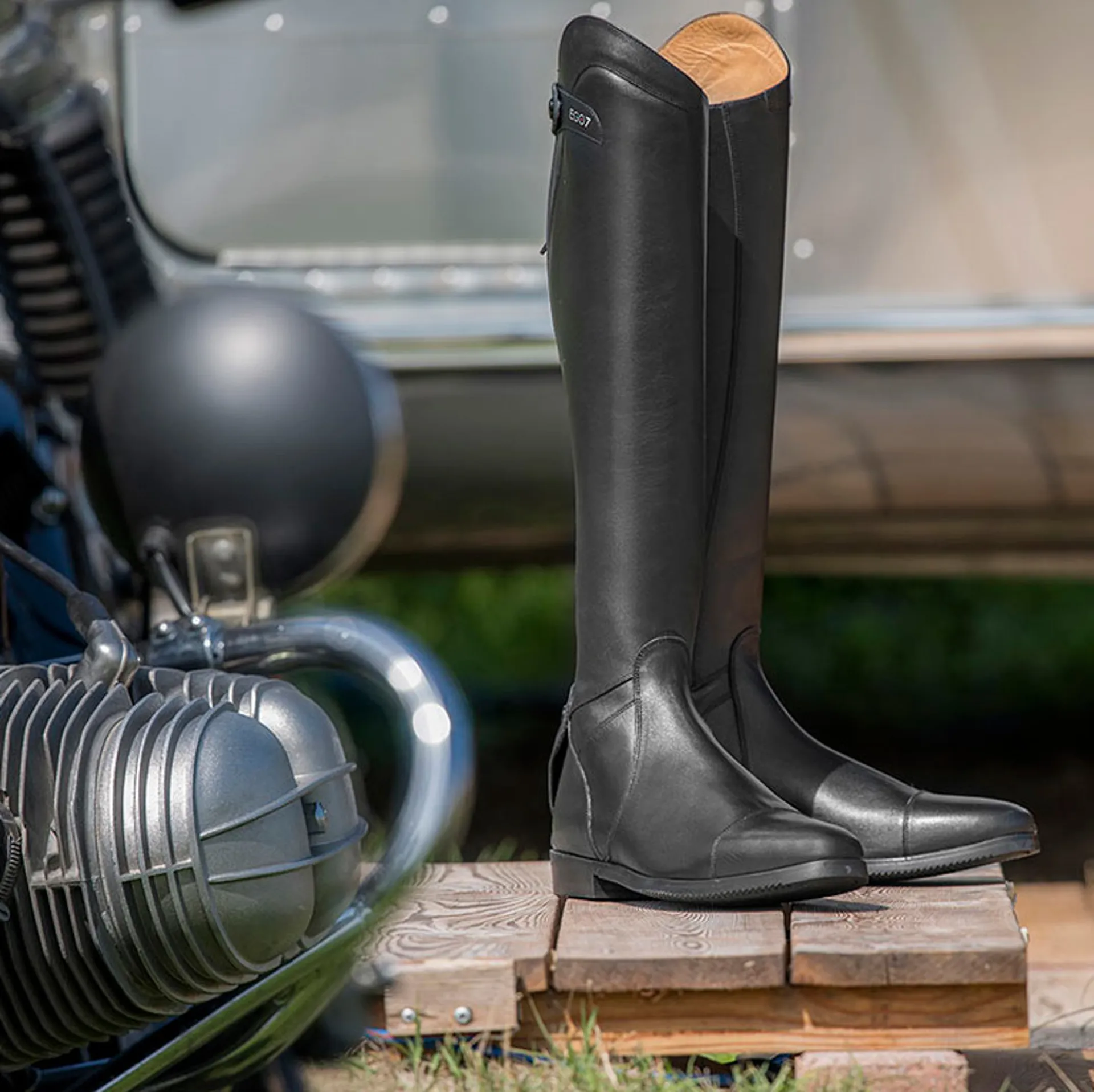 EGO7 Aries Unlaced Tall Riding Boots - Black