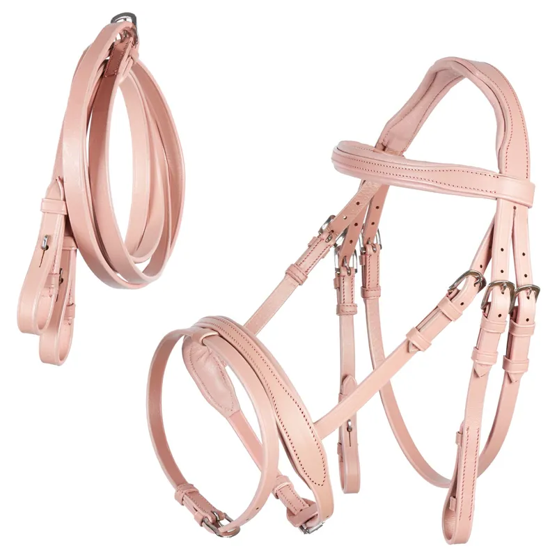 Elico Olivia Flash Bridle with Reins - Pink