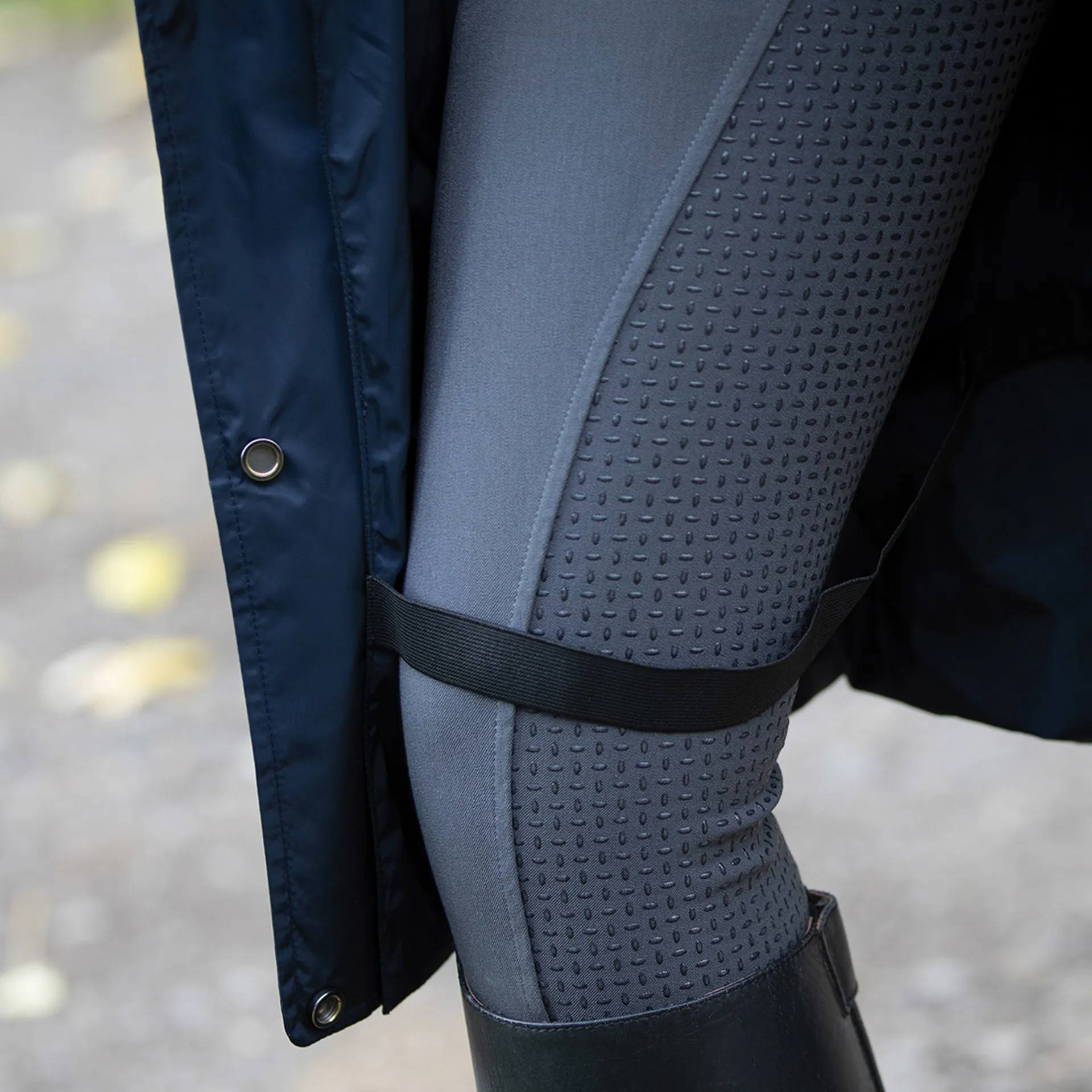 Equetech Hydro Rider Waterproof Ladies Long Jacket - Navy