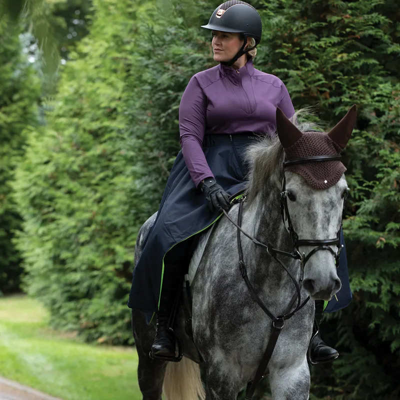 Equetech Reversible Waterproof Riding Skirt - Navy/Yellow
