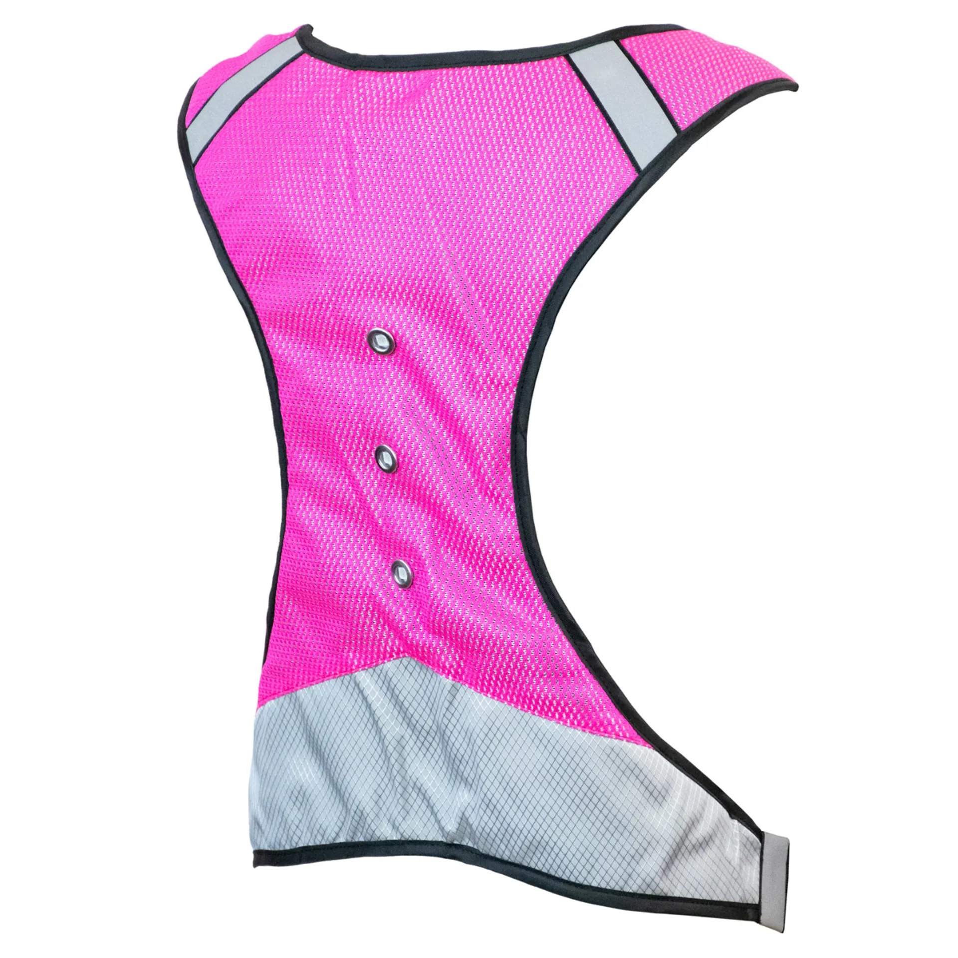 Equi Light Hi-Viz LED Adults Rider Vest - Pink/Silver