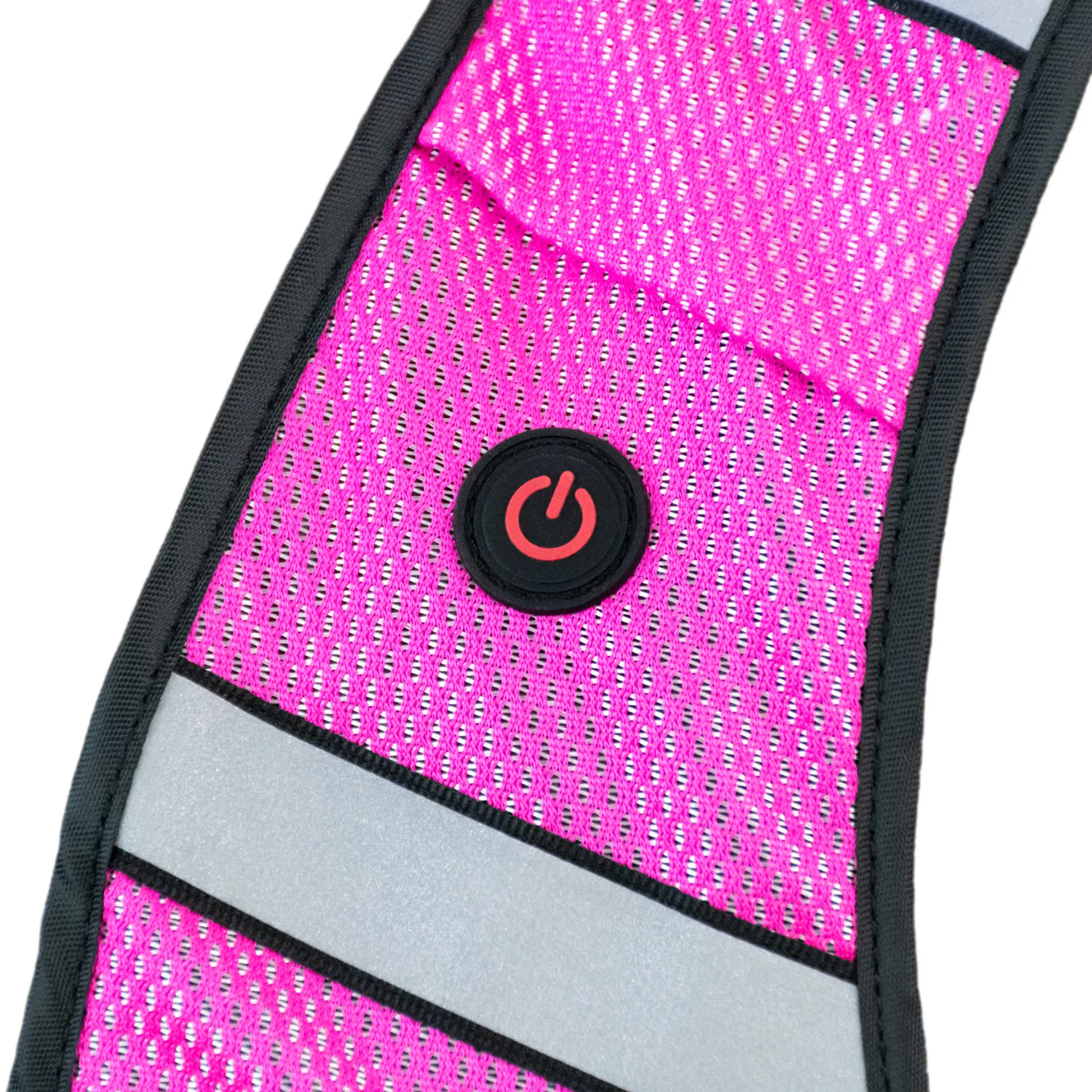 Equi Light Hi-Viz LED Adults Rider Vest - Pink/Silver