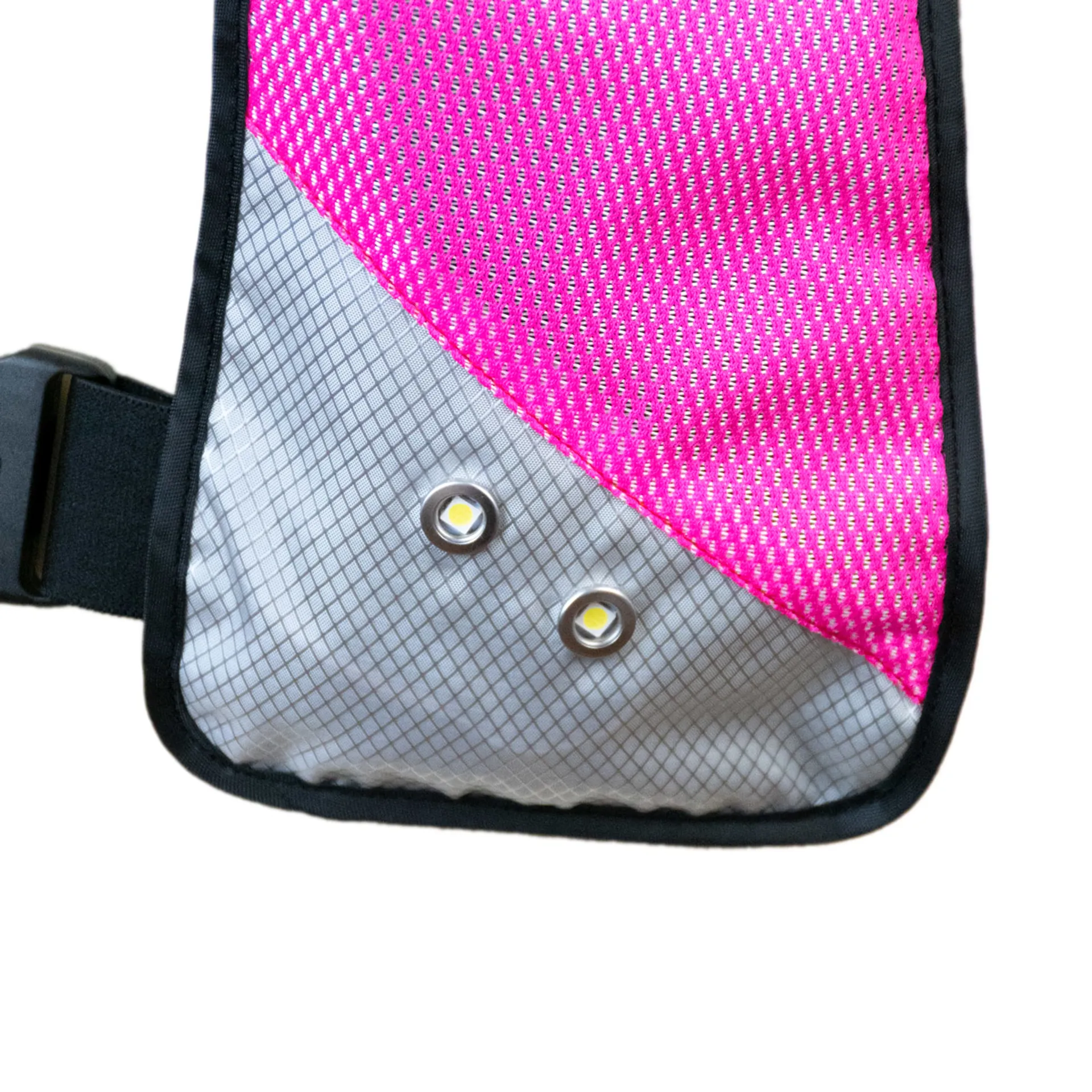 Equi Light Hi-Viz LED Adults Rider Vest - Pink/Silver