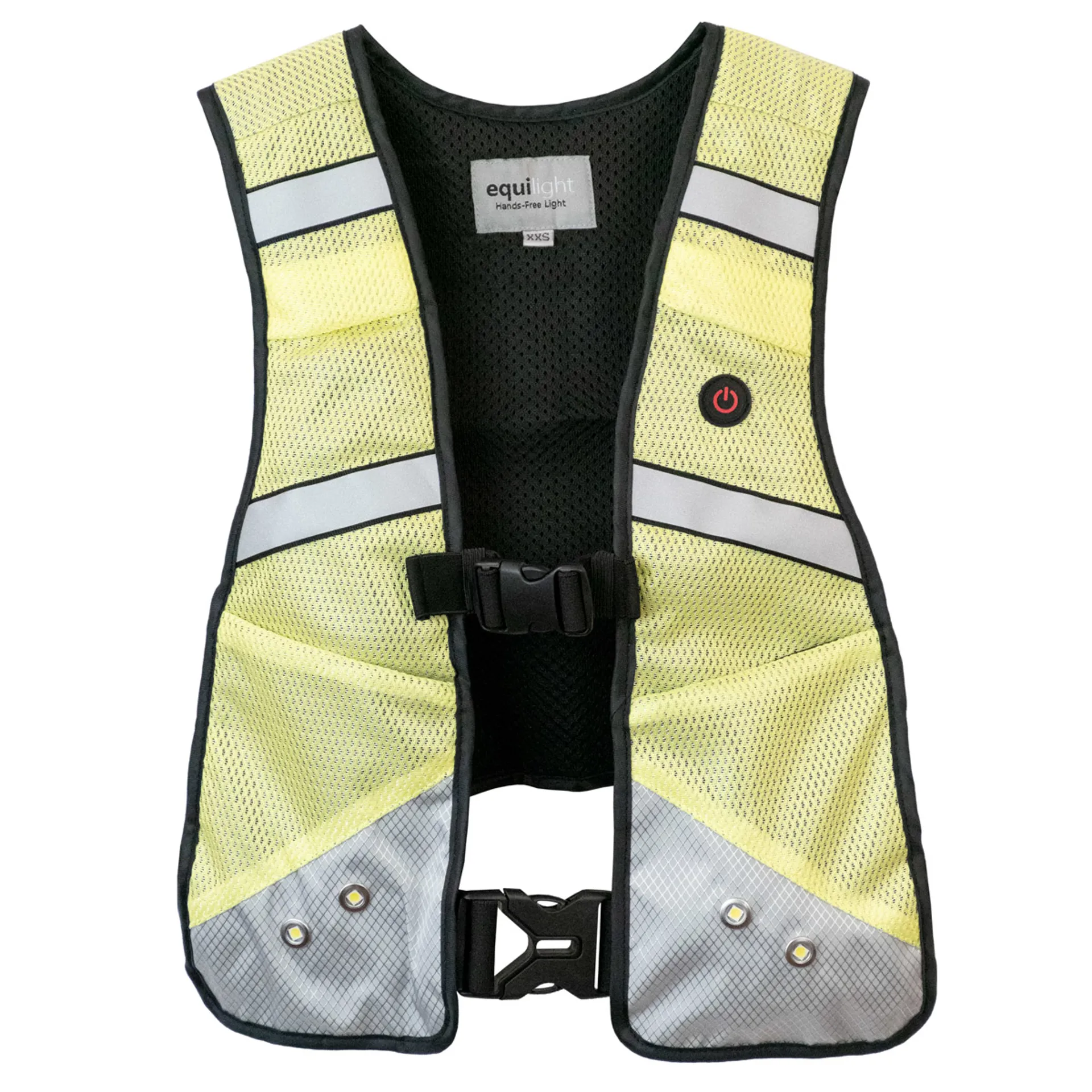 Equi Light Hi-Viz LED Junior Rider Vest - Yellow/Silver