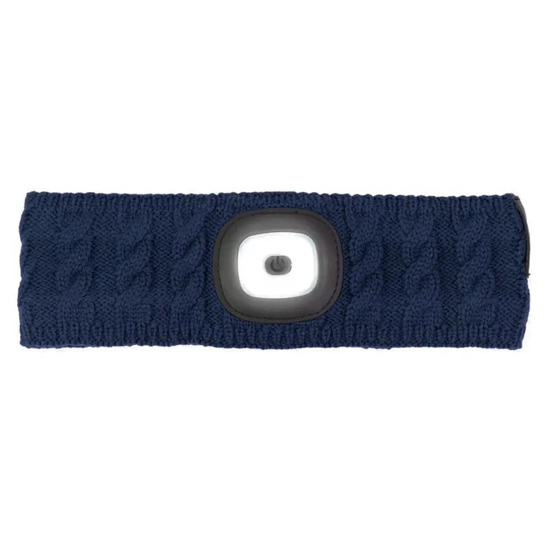 Equi Light Wool Head Torch Headband - Navy