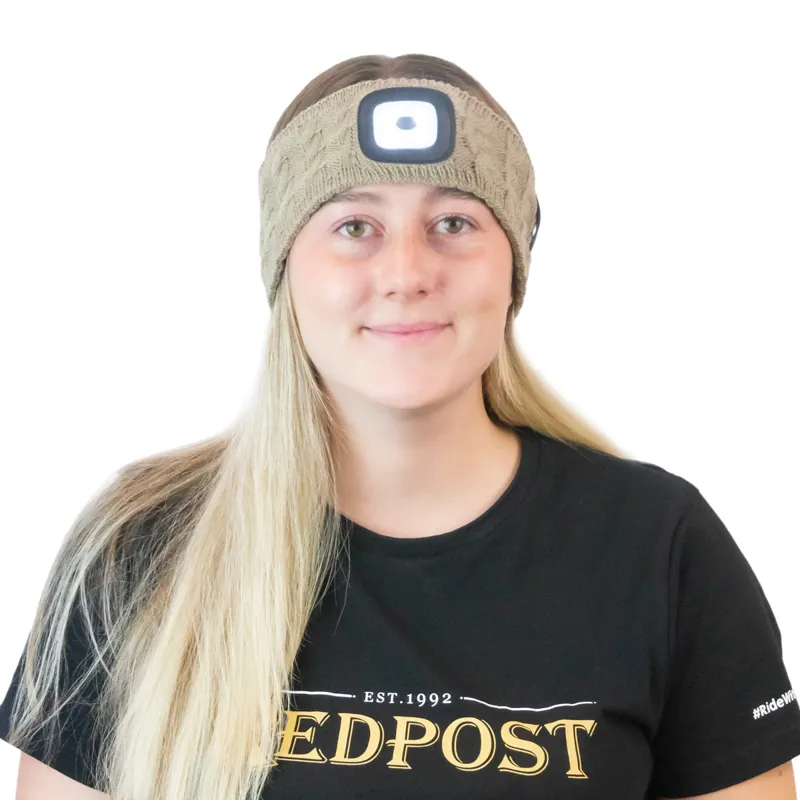 Equi Light Wool Head Torch Headband - Taupe