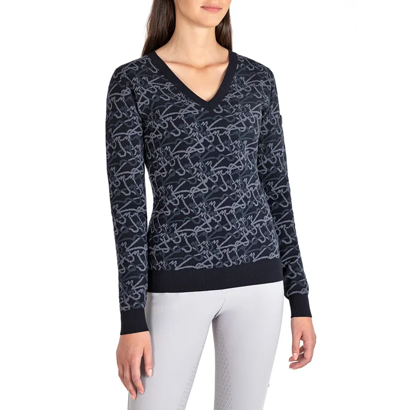 Equiline Engre Ladies Pullover - Allover Blue