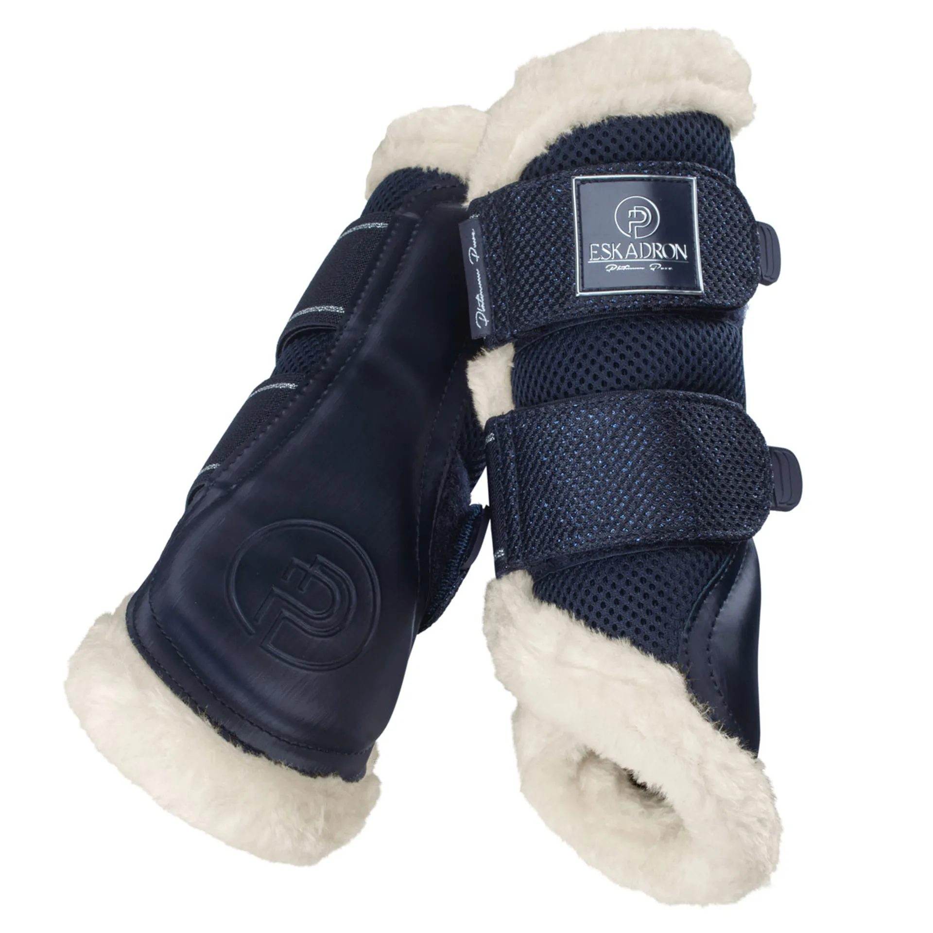 Eskadron Platinum Pure Mesh Evo-Wool Brushing Boots - Navy