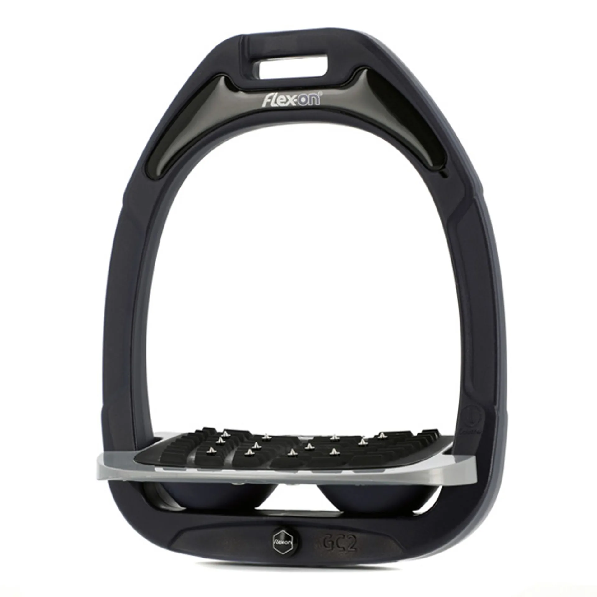 Flex-On Green Composite Ultra Grip Stirrups - Navy/Grey/Navy