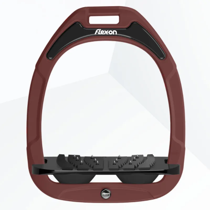Flex-On Green Composite Ultra Grip Stirrups - Burgundy/Black