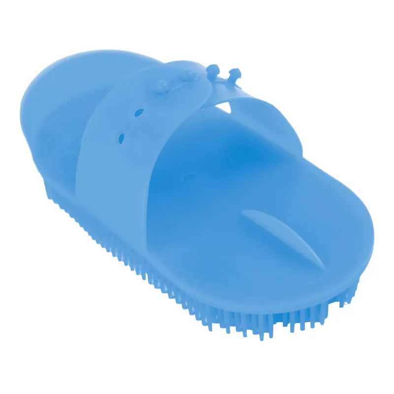 Hippo-Tonic Sarvis Junior Plastic Curry Comb - Light Blue