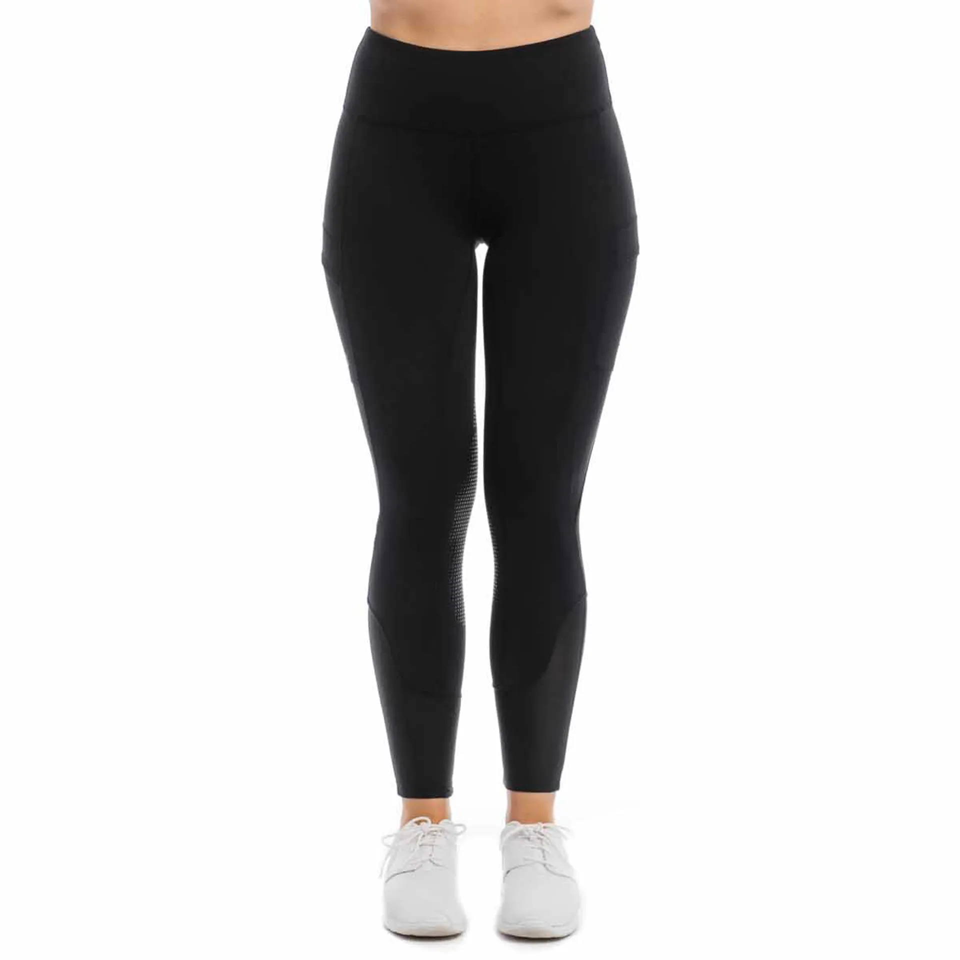 Horseware Silicon Knee Grip Ladies Riding Tights - Black