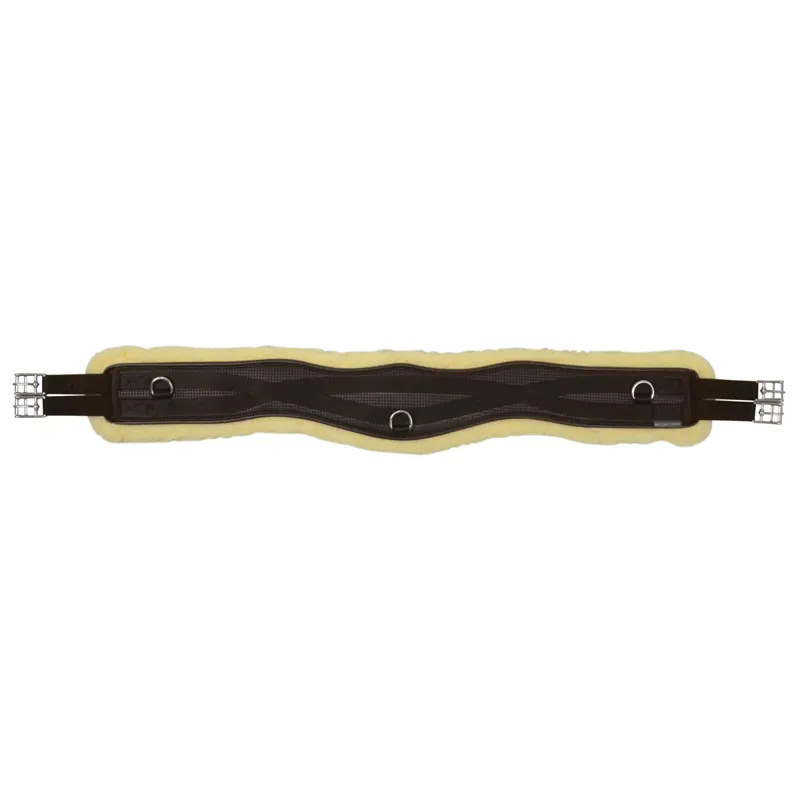 Hy Equestrian Fleece Lined GP/Jumping Contoured Girth - Brown