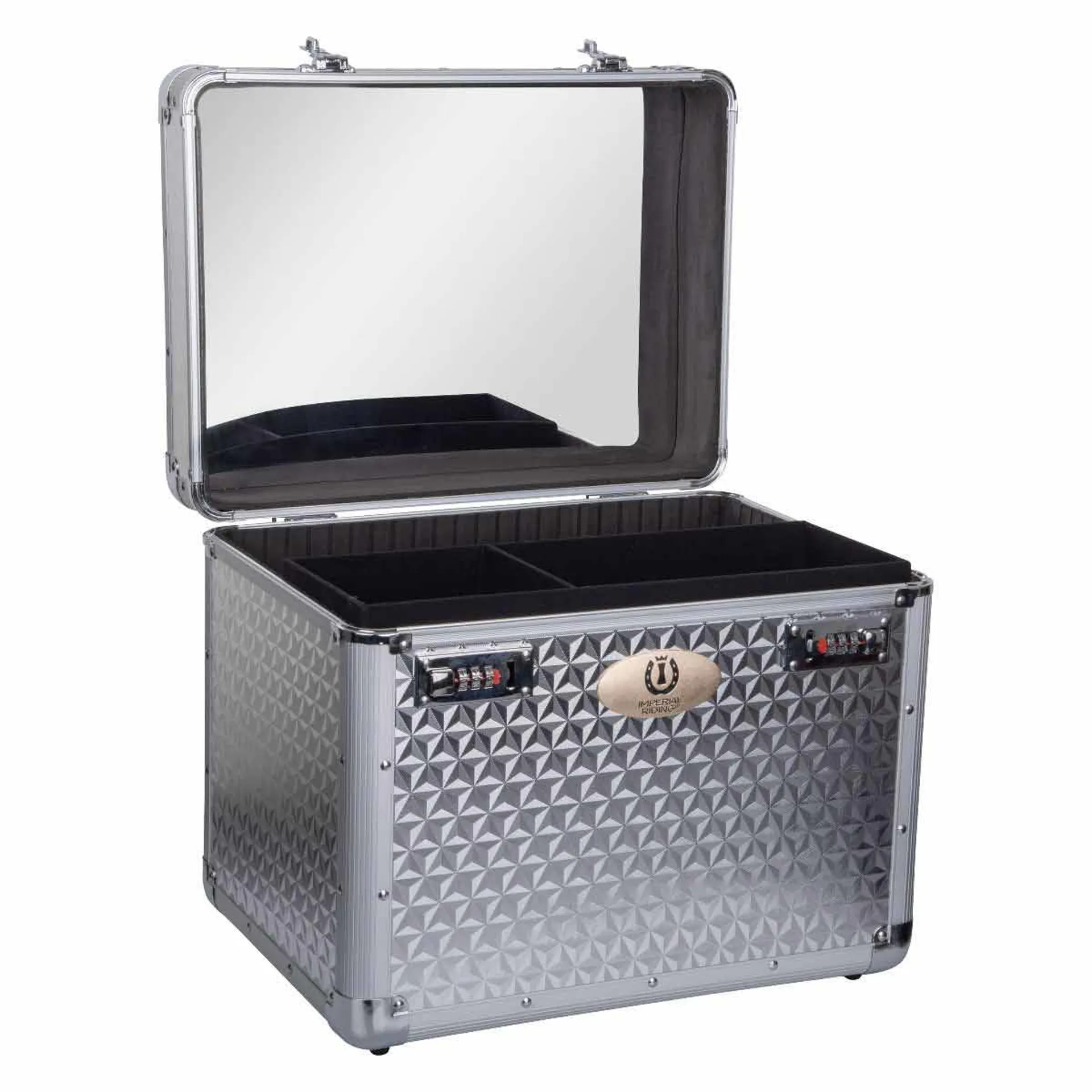 Imperial Riding Shiny Grooming Box - Silver