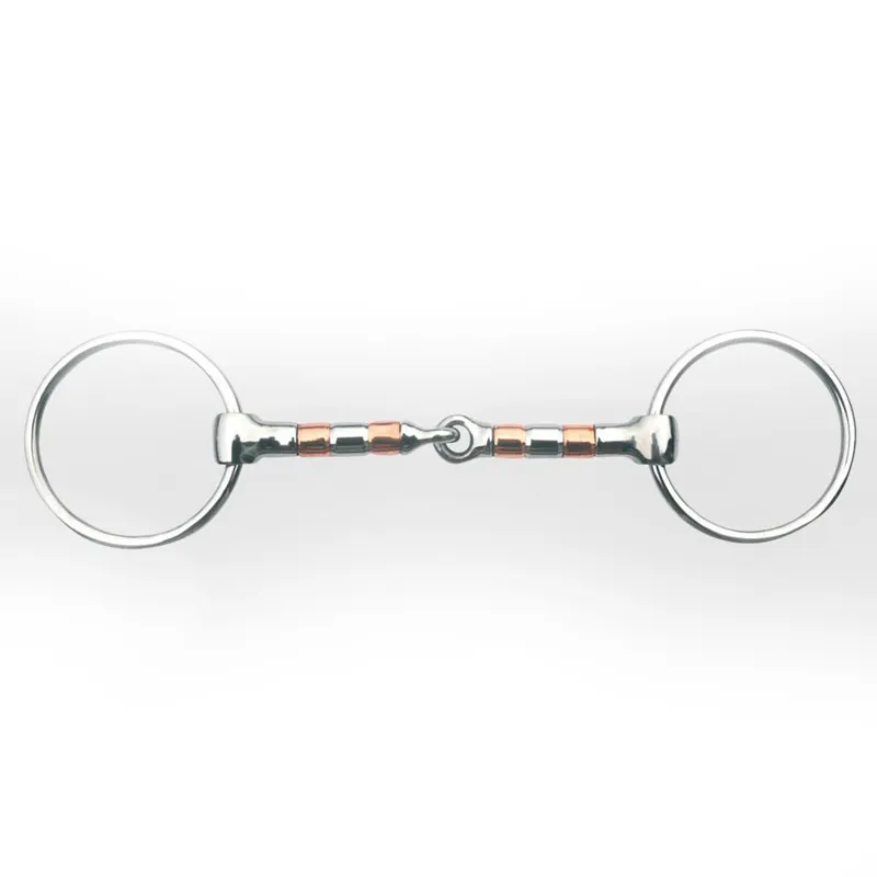 JHL Pro-Steel Loose Ring Copper Roller Snaffle Bit