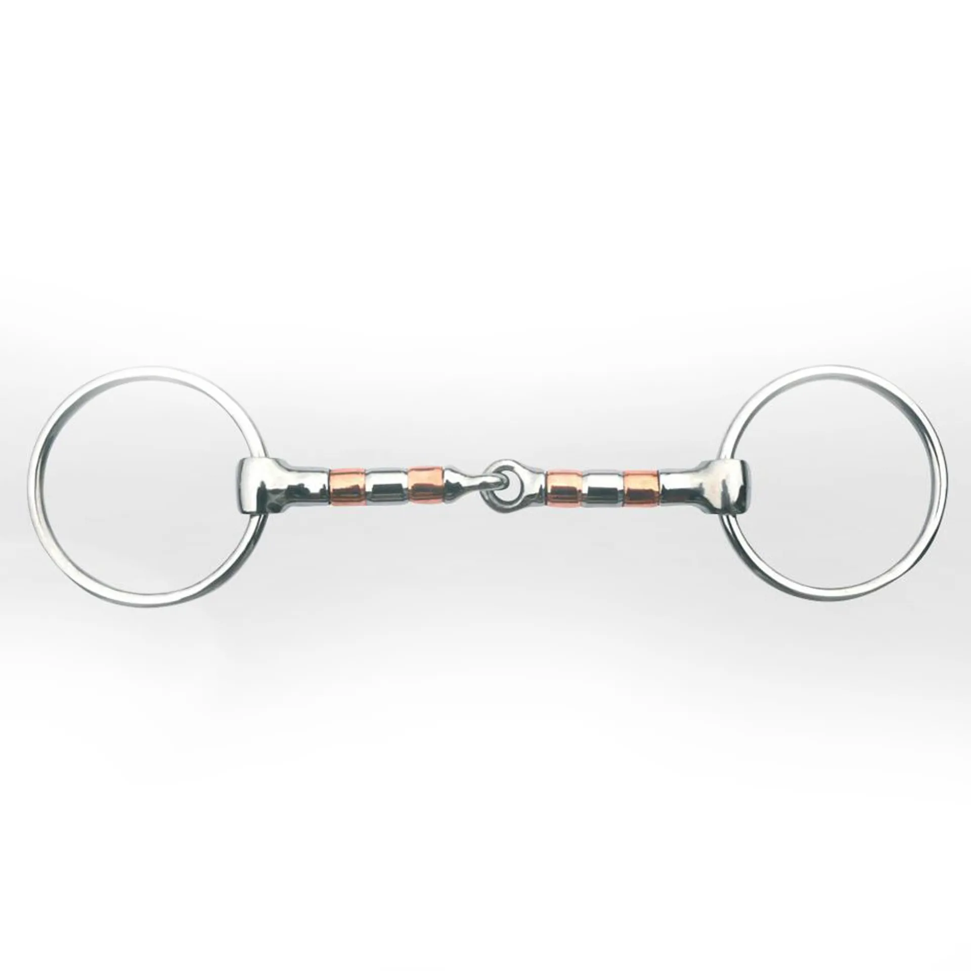 JHL Pro-Steel Loose Ring Copper Roller Snaffle Bit