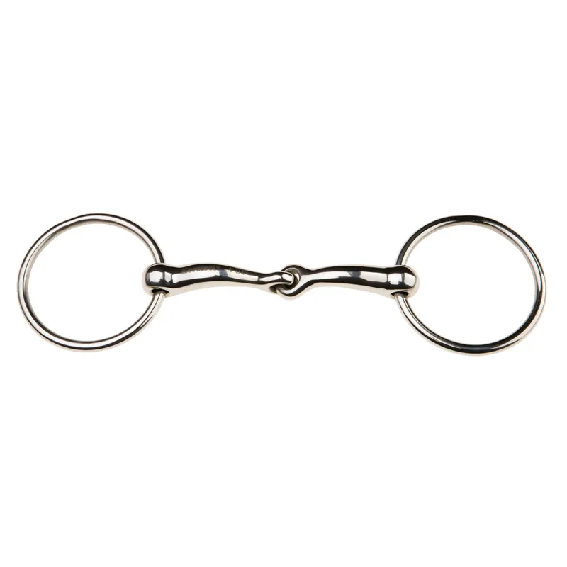 JP Korsteel Stainless Steel Loose Ring Jointed Snaffle Bit