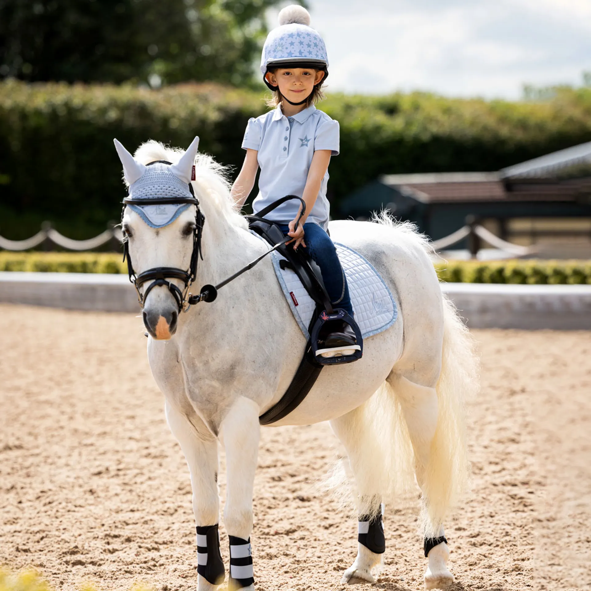 LeMieux Mini Junior Polo Shirt - Mist