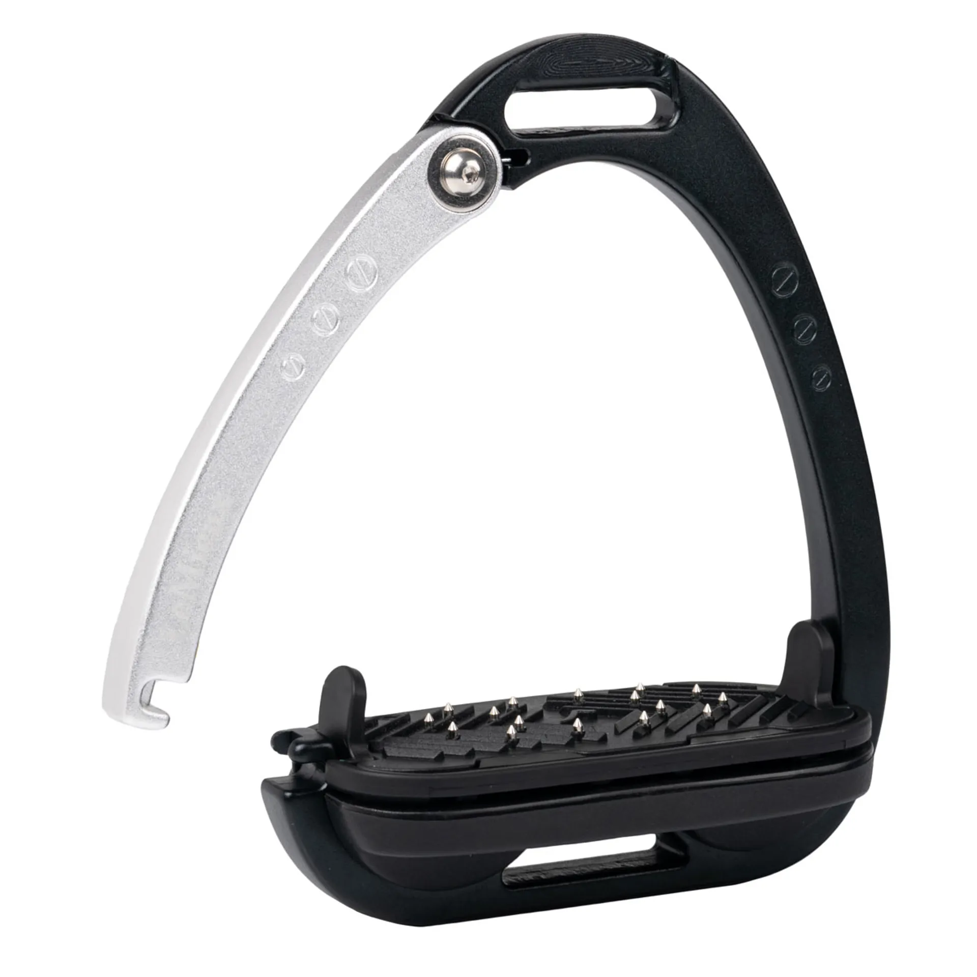 LeMieux Vector Control Flat Safety Stirrups - Black/Aluminium