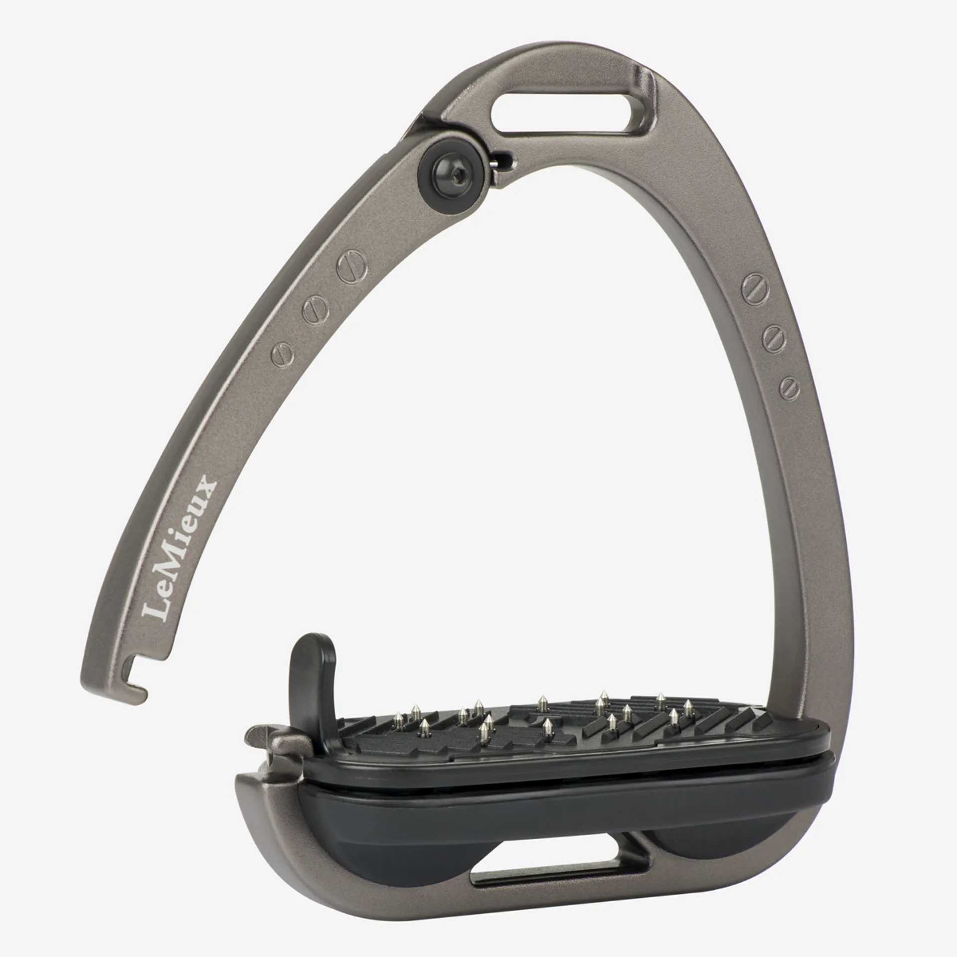 LeMieux Vector Control Flat Safety Stirrups - Carbon Grey