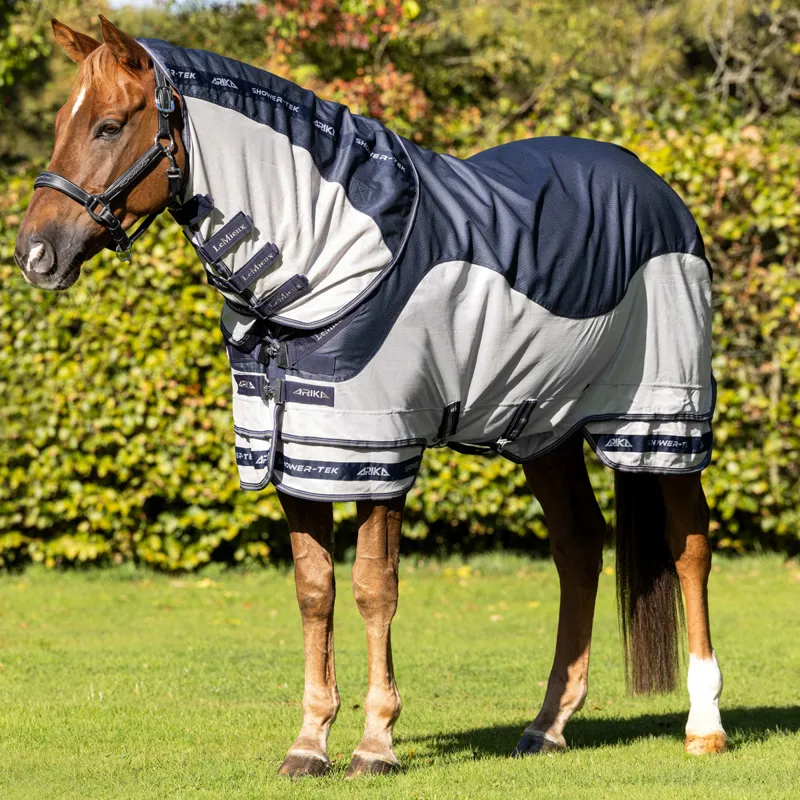 LeMieux Arika Shower-Tek Detachable Neck Fly Rug - Grey