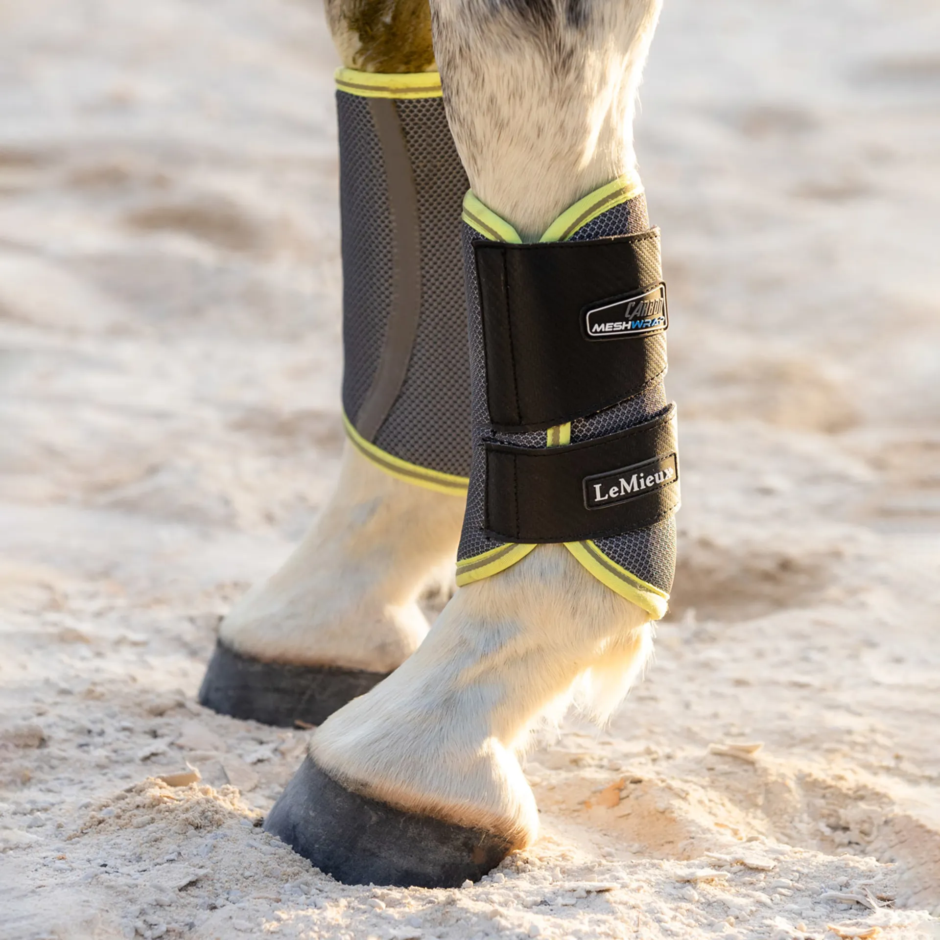 LeMieux Carbon Mesh Wrap Boots - Kiwi