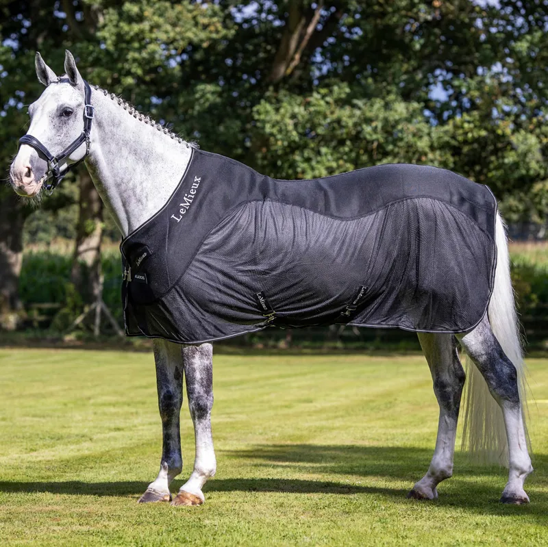 LeMieux Kudos Sports Cooler Standard Neck Mesh Rug - Black