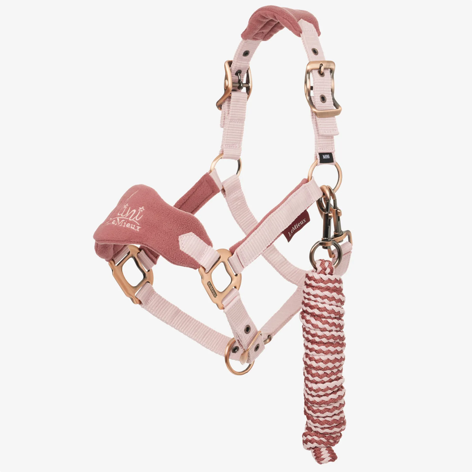 LeMieux Mini Vogue Headcollar and Lead Rope - Pink Quartz