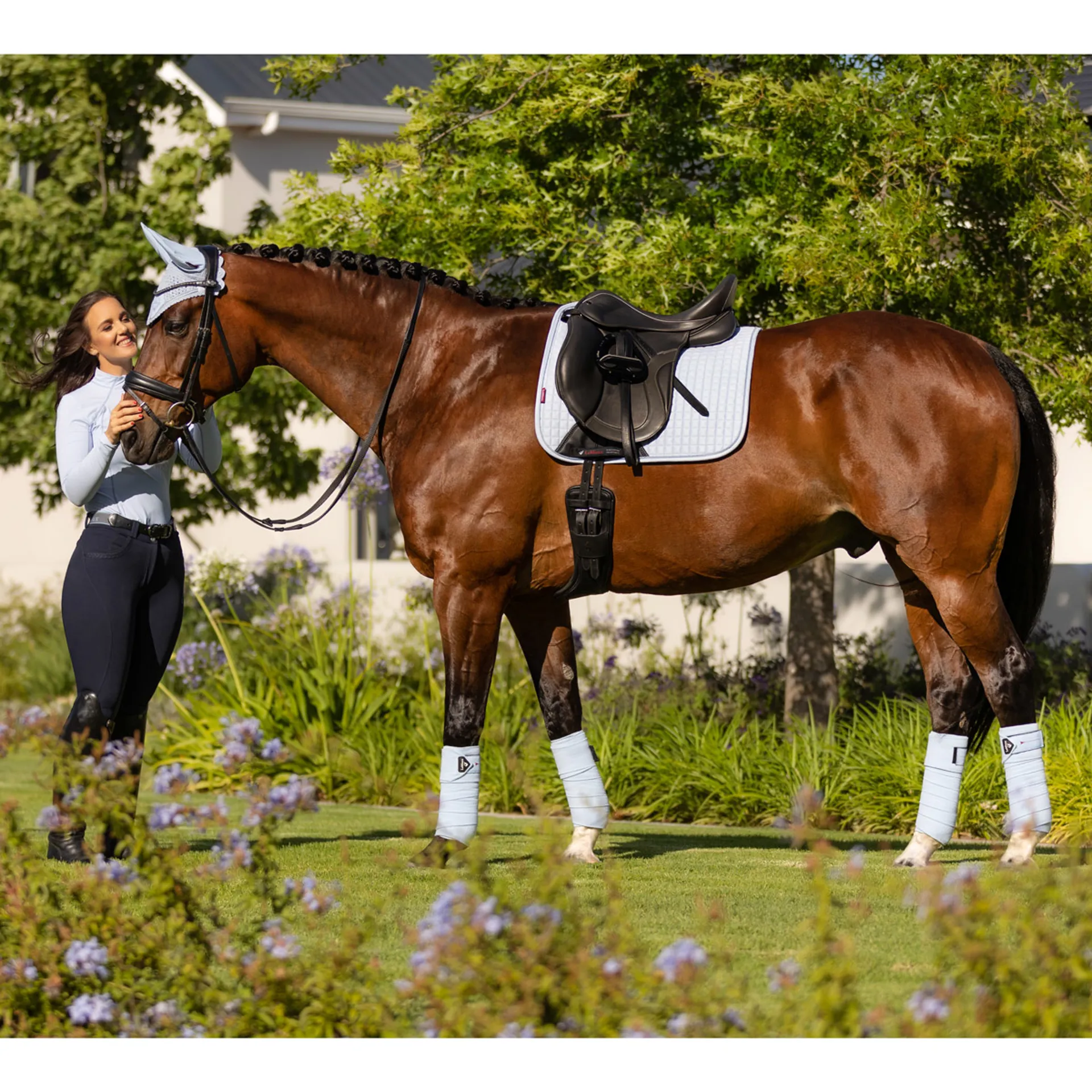 LeMieux ProSport Suede Dressage Square Saddlecloth - Mist