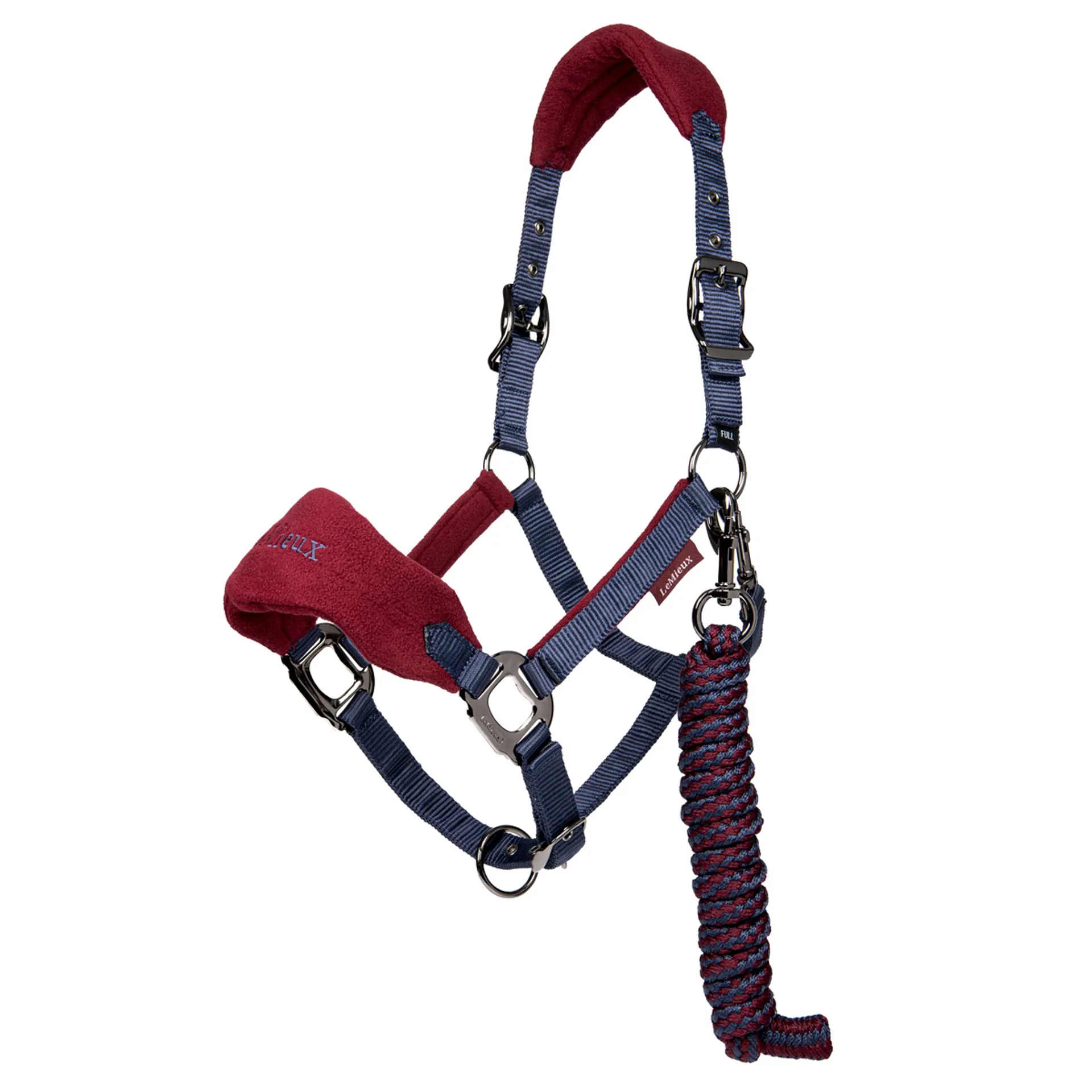 LeMieux Vogue Headcollar and Lead Rope Set - Navy/Burgundy