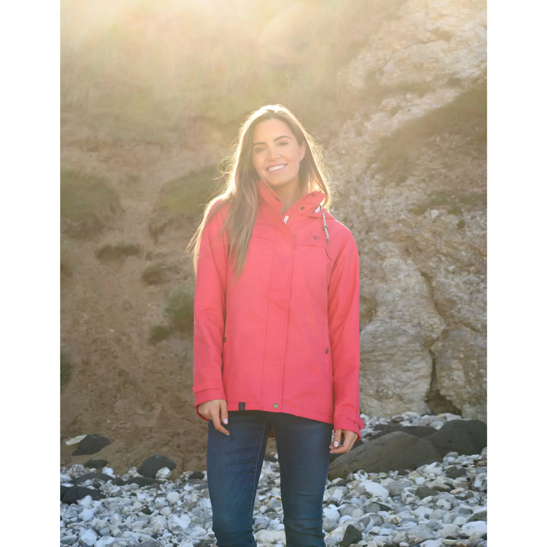 Lighthouse Beachcomber Ladies Waterproof Jacket - Watermelon