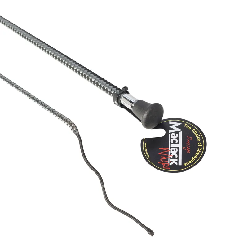 Mactack Diamond Dressage Whip - Black/Silver Grey