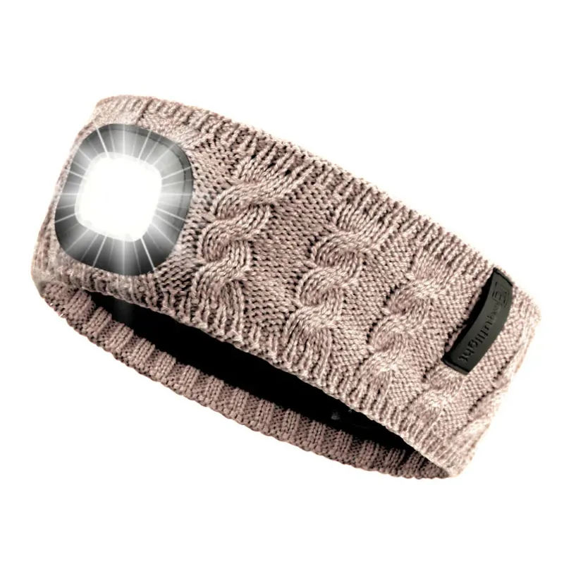 Equi Light Bamboo Head Torch Headband - Champagne