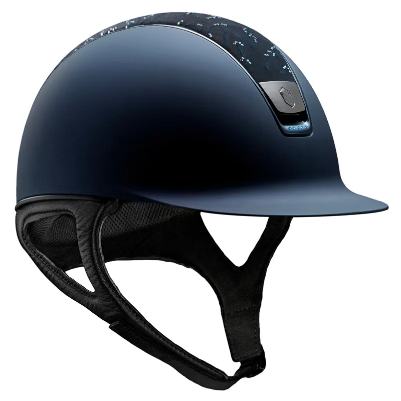 Samshield Shadowmatt Crystal Leaf 5 Crystal Riding Hat - Blue