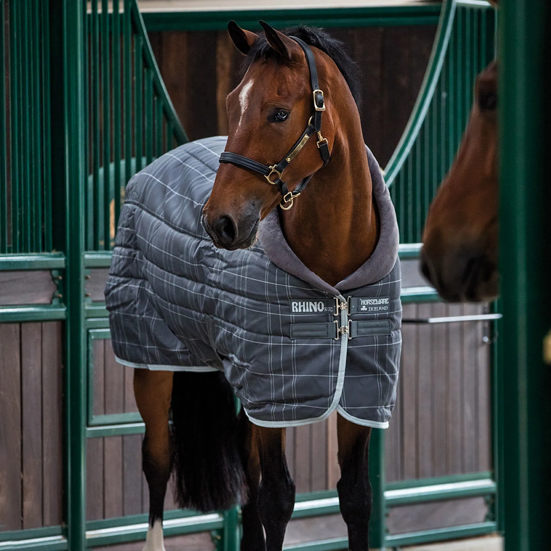 Rhino Original Vari-Layer 450g Stable Rug - Charcoal Grey/White