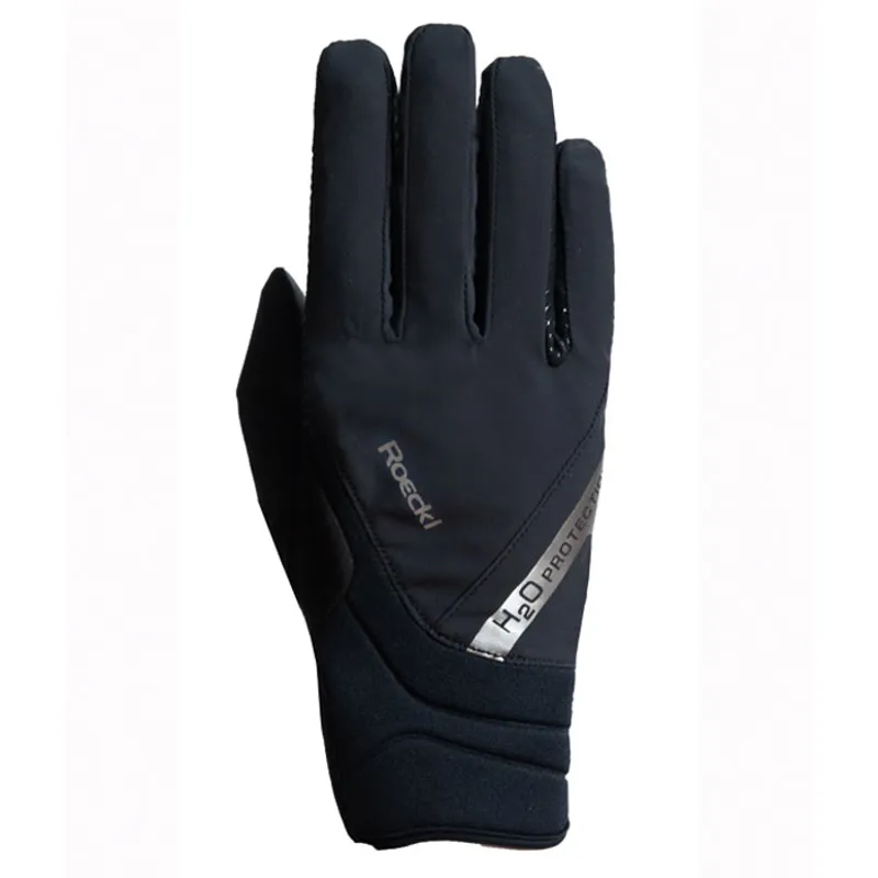 Roeckl Warendorf Waterproof Winter Riding Gloves - Black/Silver
