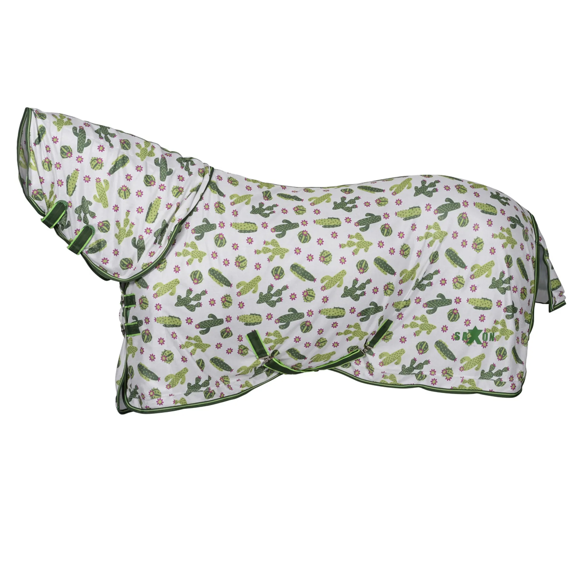 Saxon Mesh Combo Neck Fly Rug - Cactus Print